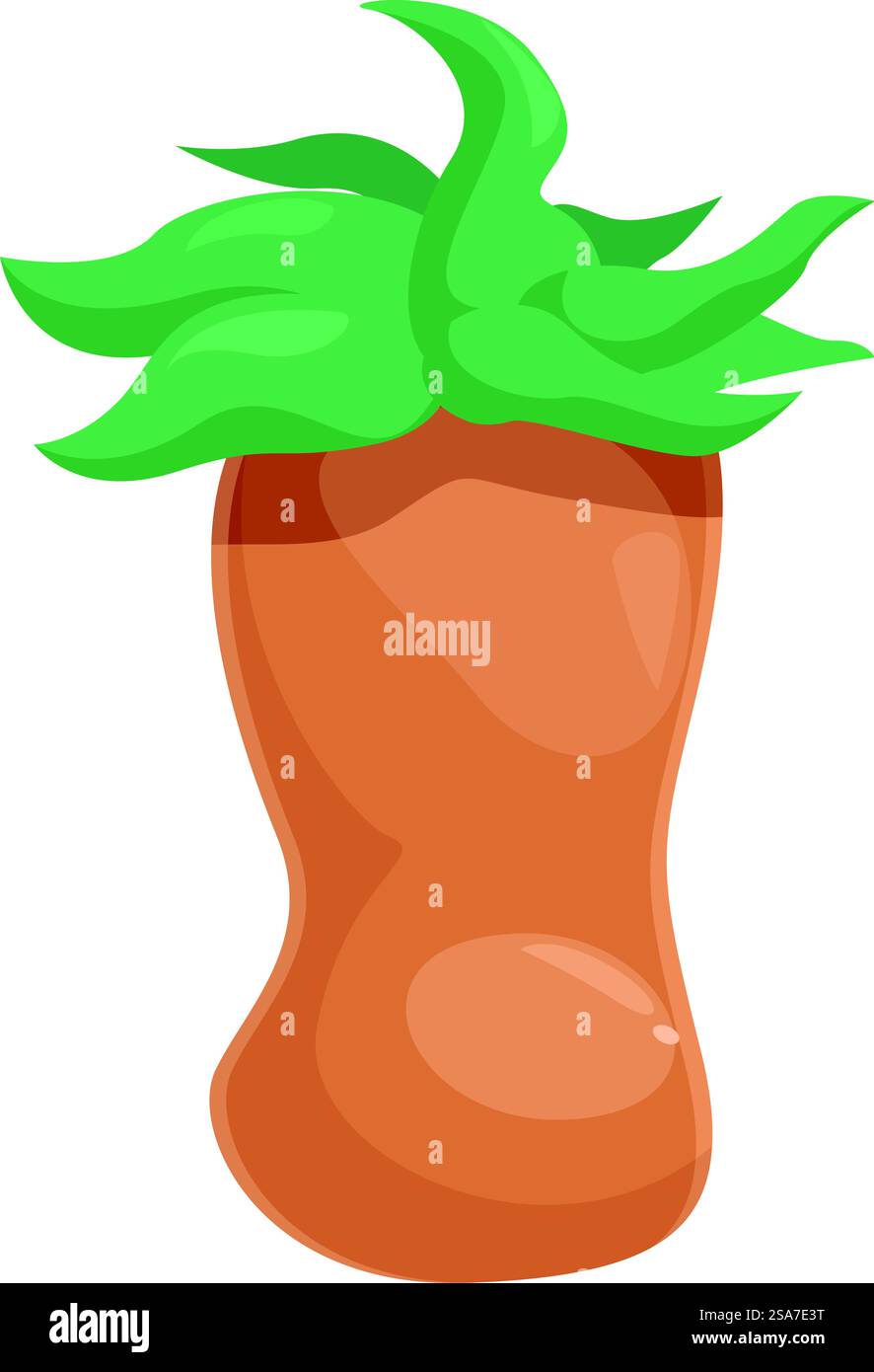 Funny cartoon hazelnut character showing a funny hairstyle, a funny ...