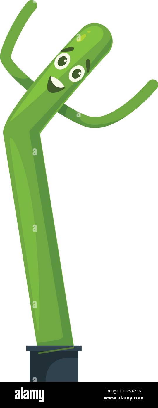Green wacky waving inflatable tube man dancing and promoting your ...