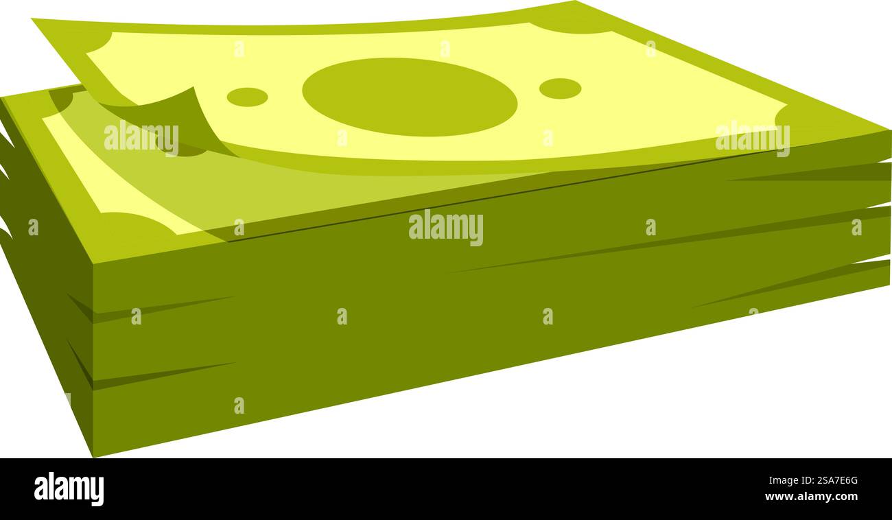Stack of crisp dollar bills representing wealth, savings, and financial ...