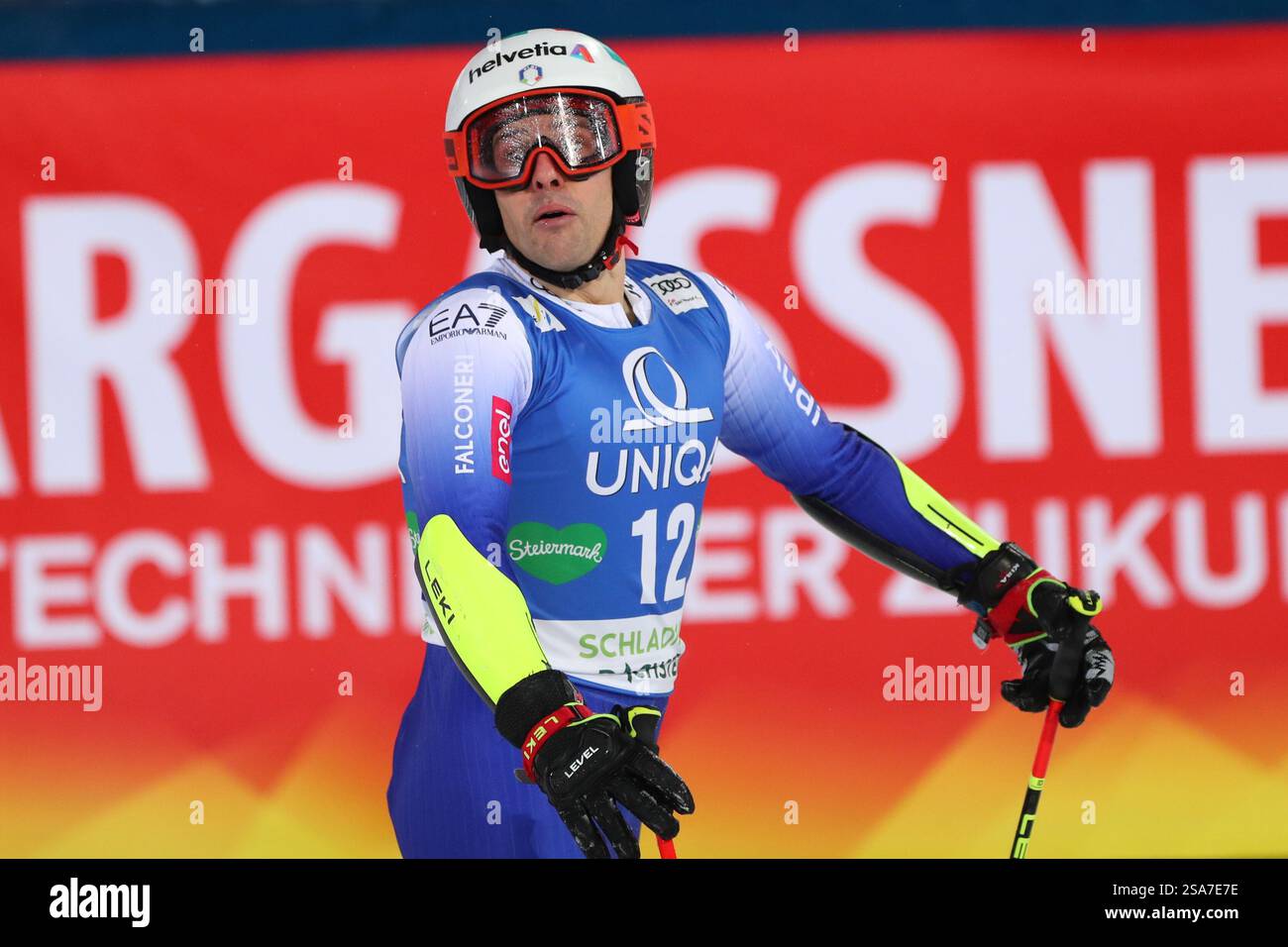 SCHLADMING, AUSTRIA - JANUARY 28: Luca de Aliprandini of Italy during ...