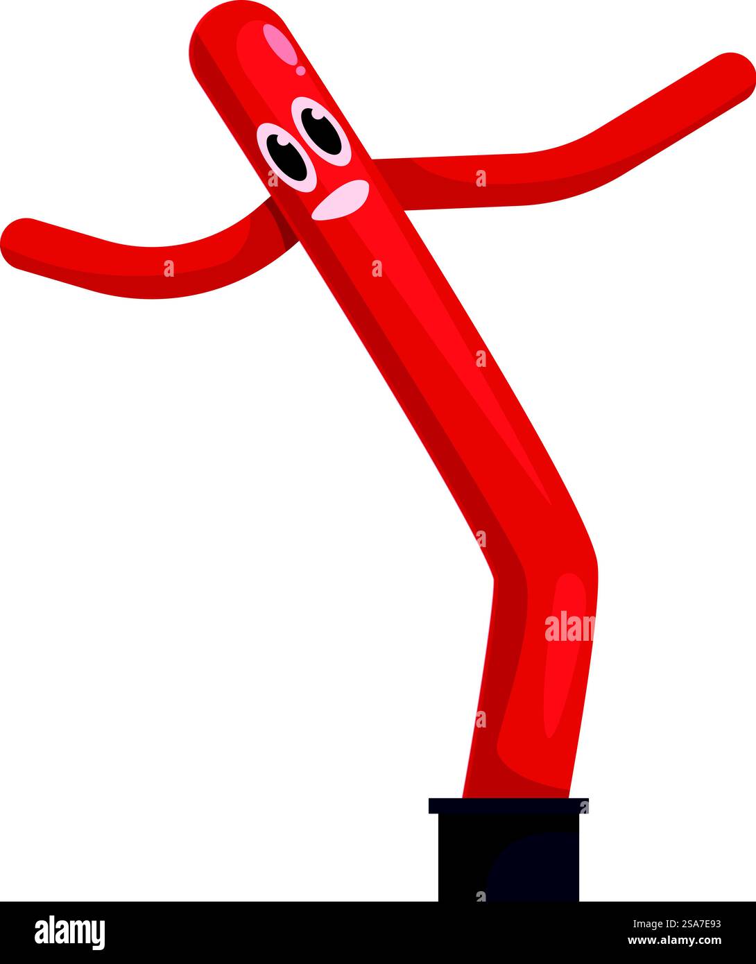 Red air dancer inflatable tube man advertising figure waving its arms ...