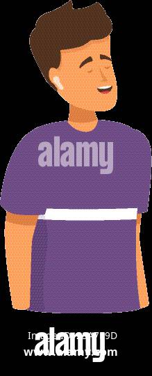 Listen audio millennial man Cut Out Stock Images & Pictures - Alamy