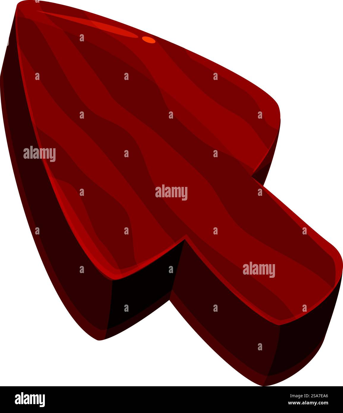 3d Illustration Of A Wooden Cursor Pointing To The Top Right Corner Wooden Cursor Pointing At