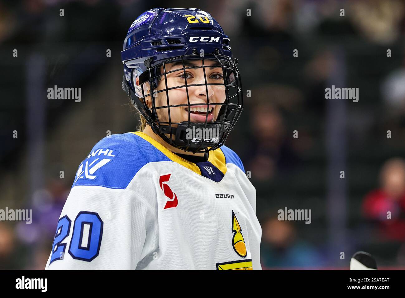January 28th, 2025: Toronto Sceptres forward Sarah Nurse (20) looks on ...