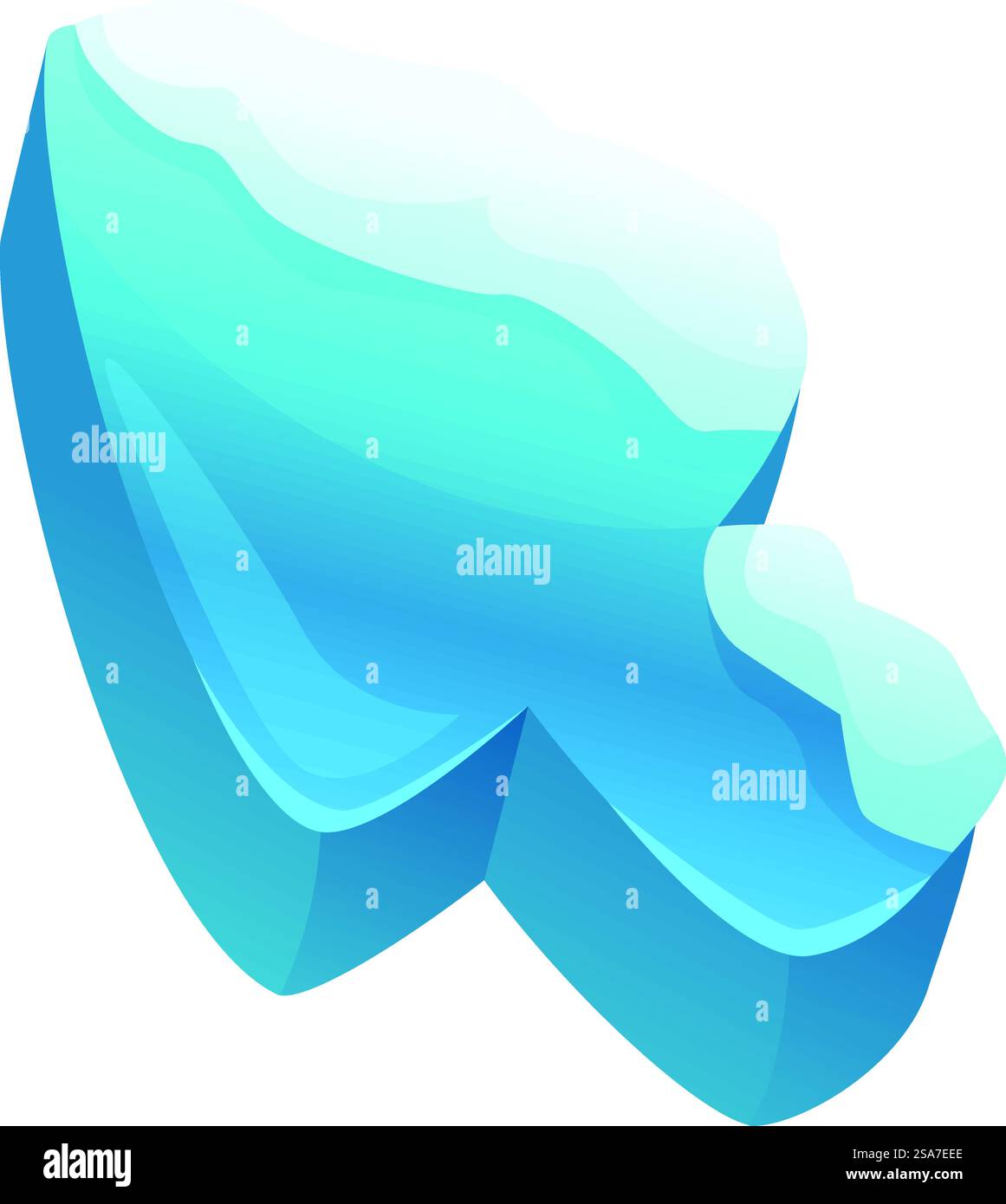 Blue ice cursor pointing up and to the right Stock Vector Image & Art ...