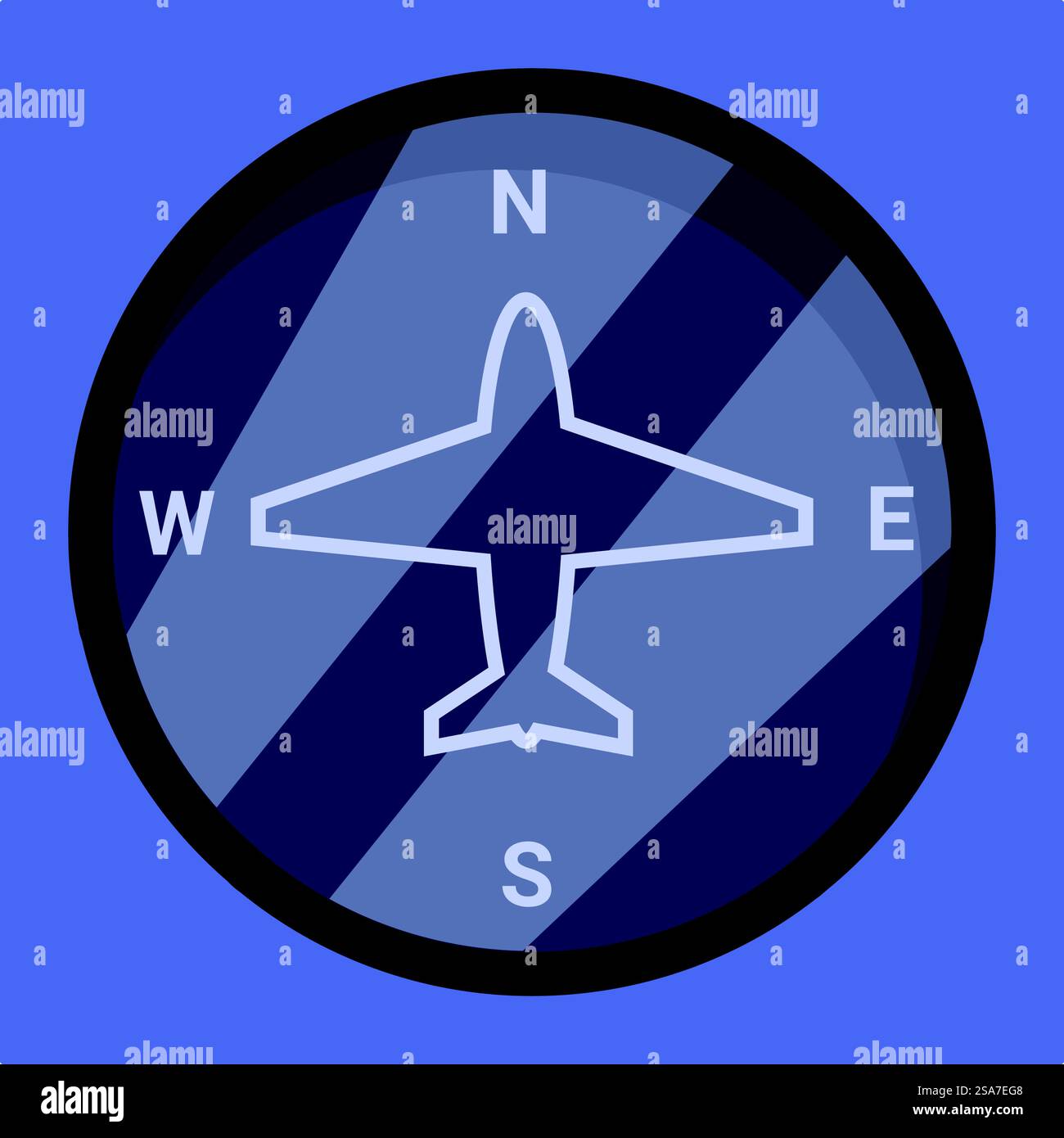 Concept of air travel and navigation represented by an airplane ...
