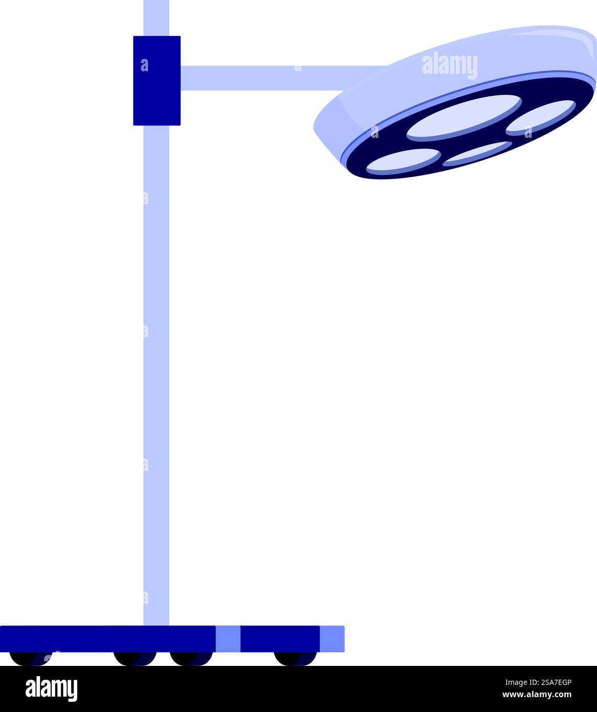 Medical equipment providing light during surgery in a hospital ...