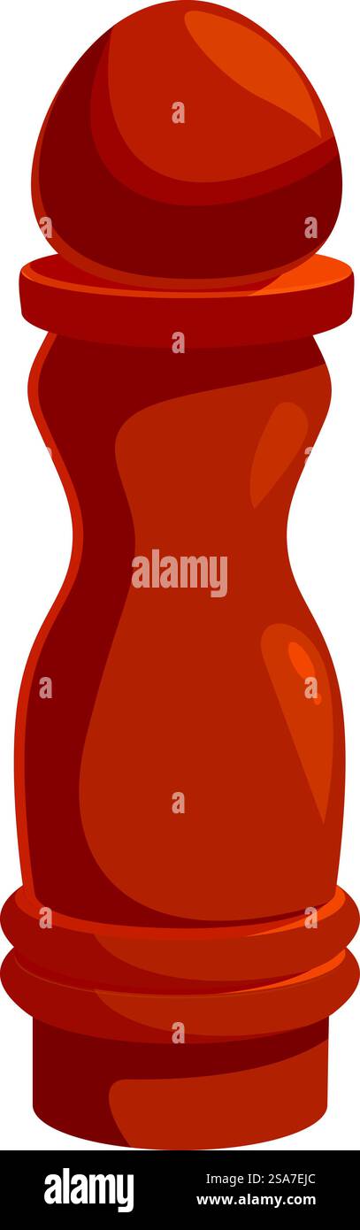 Classic wooden pepper mill standing upright, ready to add flavor to any ...