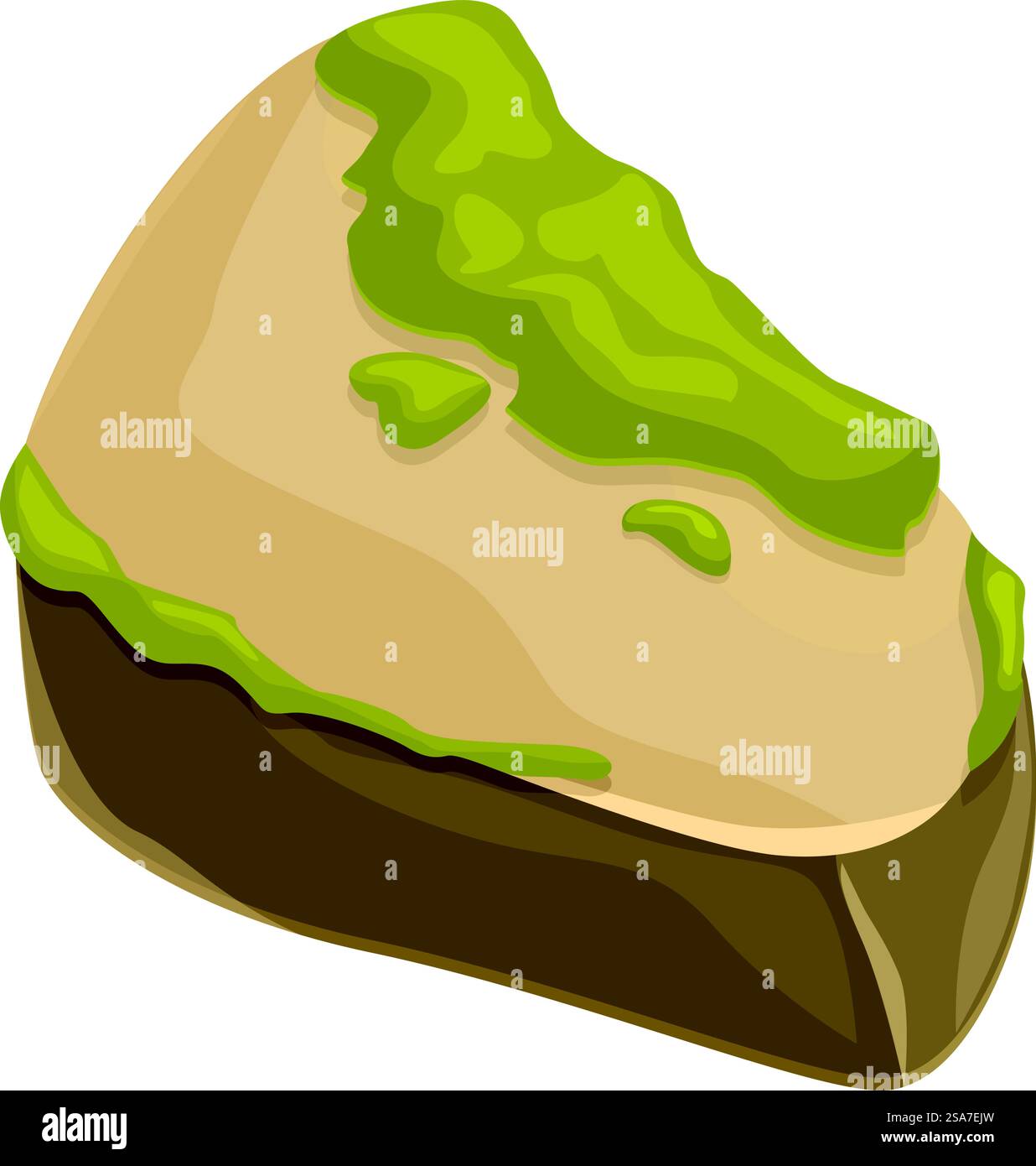 Piece of toast is covered in wasabi paste hi-res stock photography and ...