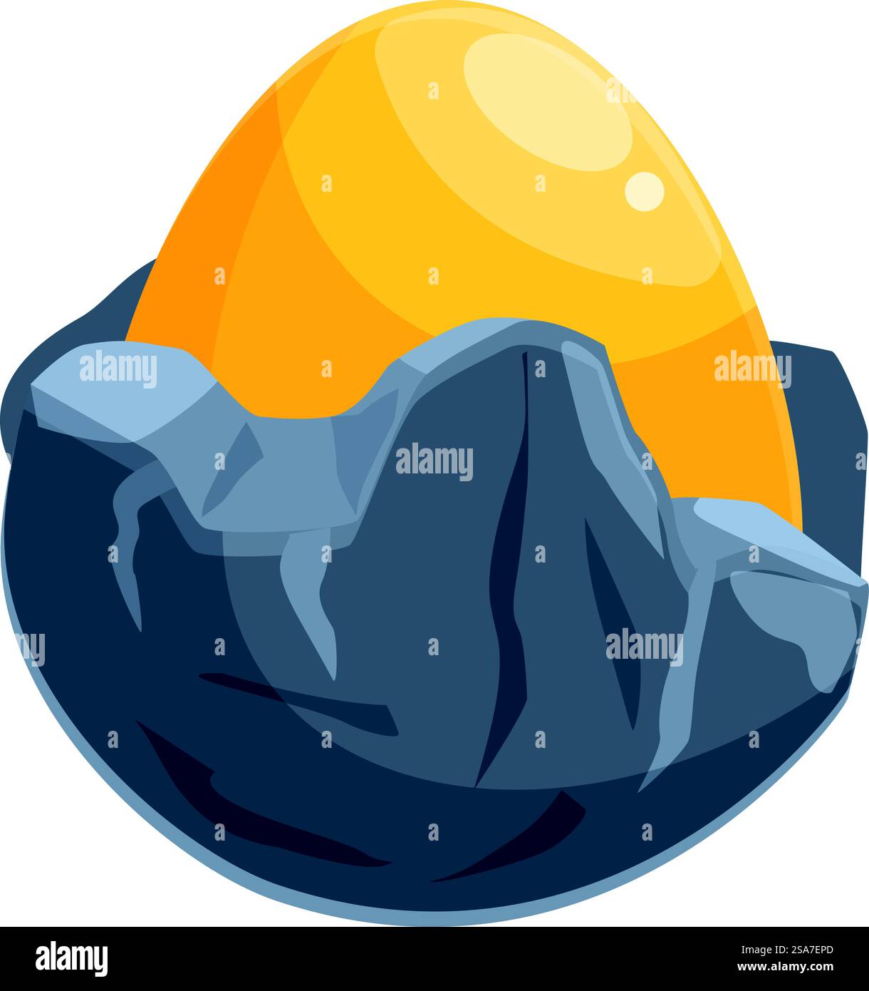 Golden egg hatching from a stone nest representing new opportunities ...