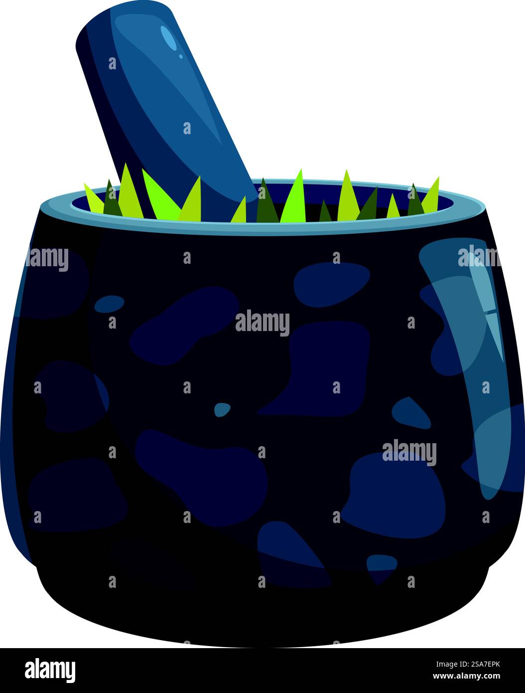 Stone mortar and pestle crushing herbs for traditional medicine ...