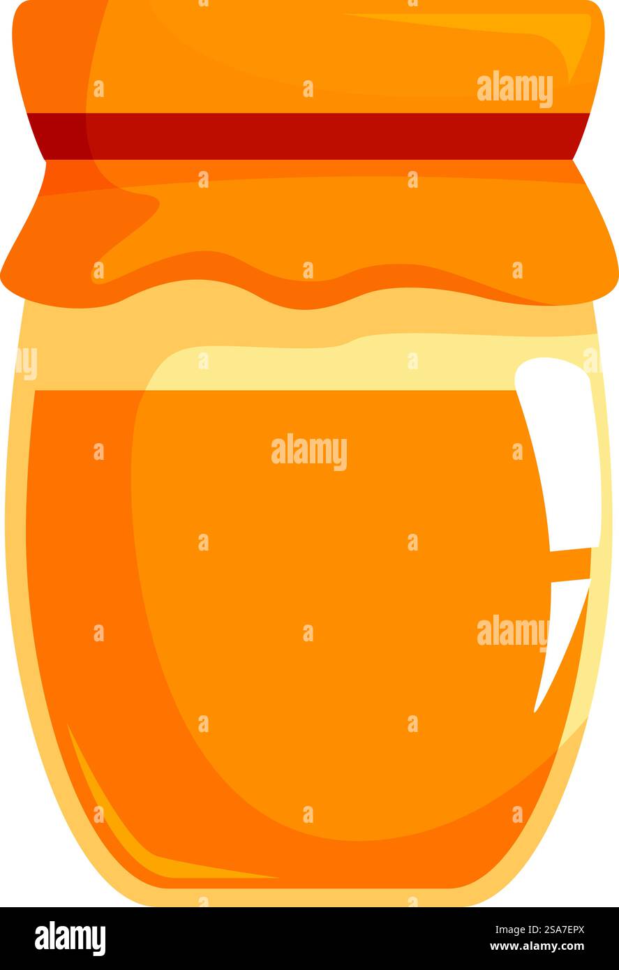 Full jar of honey with paper cover and tied with rope is waiting for being eaten on white ...