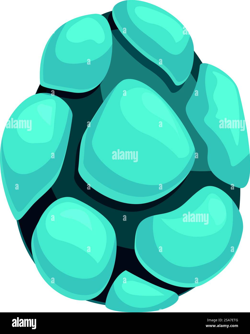 Blue stone egg with glowing spots is hatching, bringing a magical ...