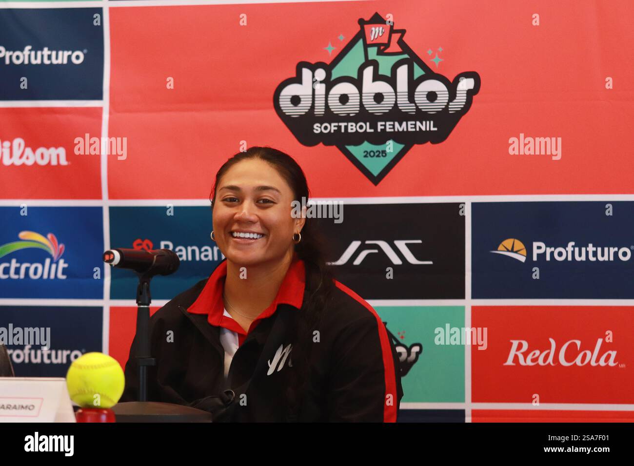 Mexico City, Mexico. 28th Jan, 2025. Megan Faraimo pitcher of Diablos ...