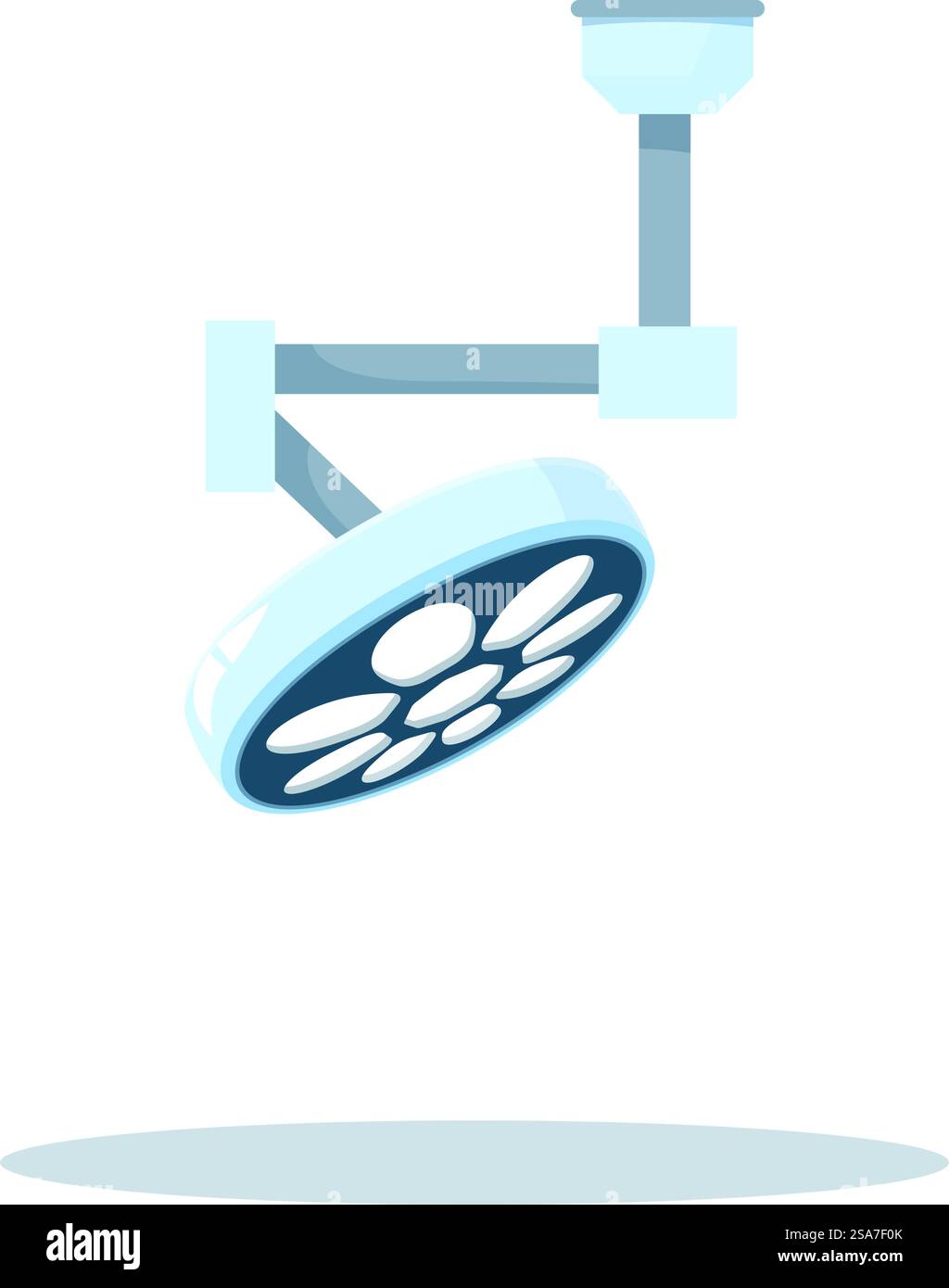 Surgical lamp hanging from ceiling providing light during operation Stock Vector Image & Art - Alamy