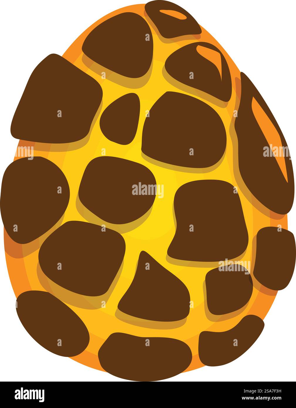 Cartoon egg is decorated with a giraffe skin pattern for an african ...