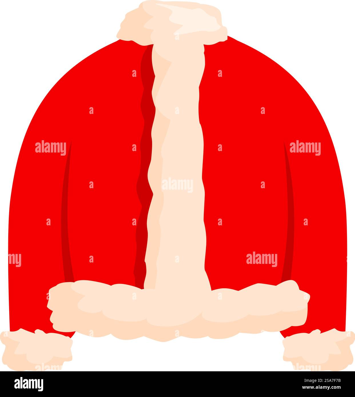 Red santa claus jacket with white fur, bringing the magic of christmas ...