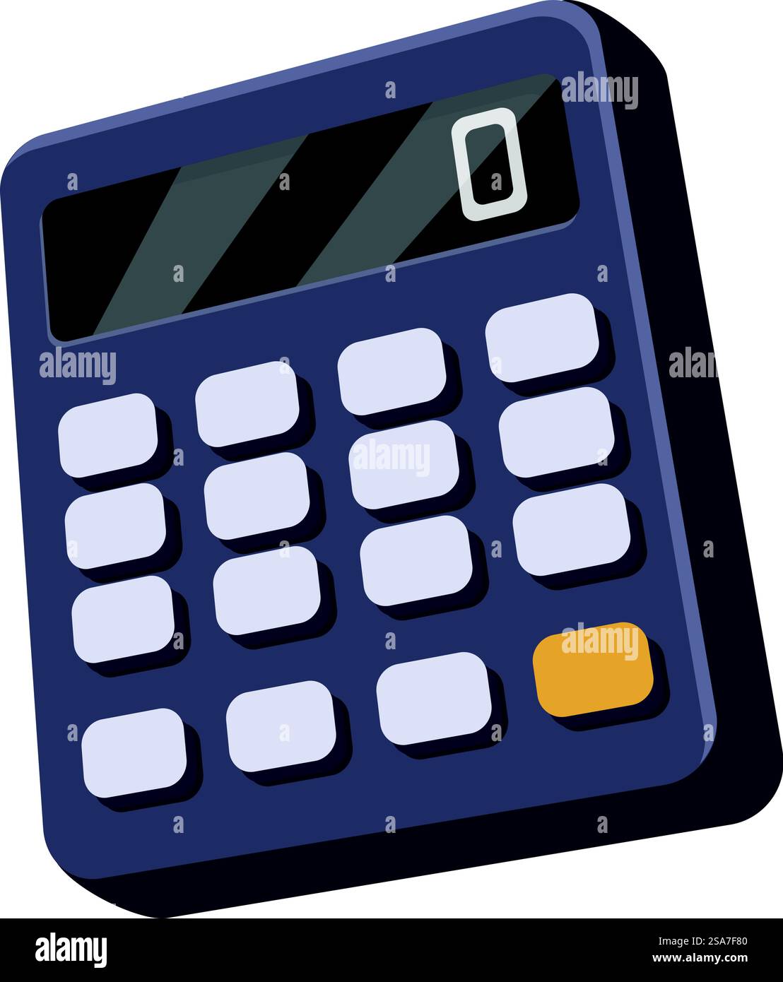 Modern electronic calculator is showing zero on its display. Modern ...