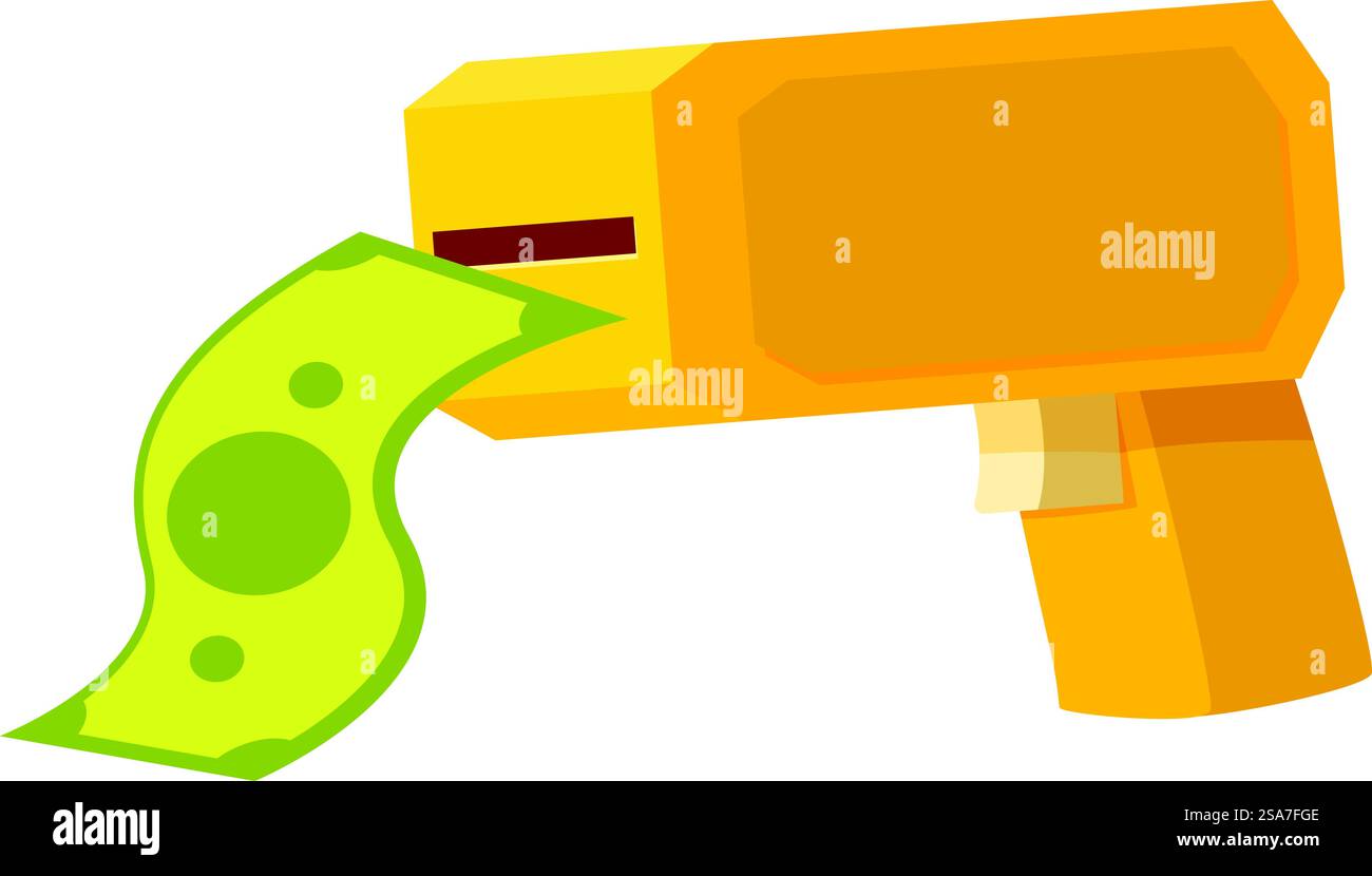 Money gun shooting banknotes, illustrating wealth, prosperity, and ...