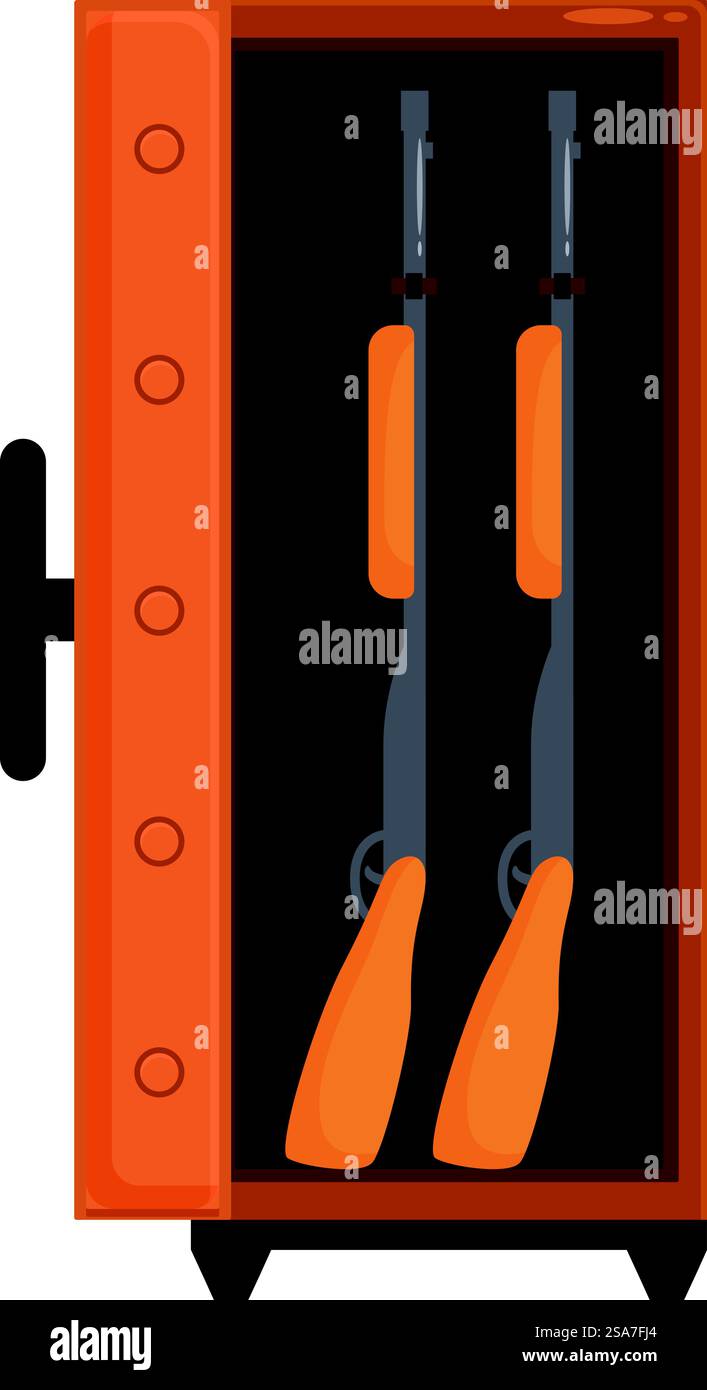 Two rifles are being stored in a gun safe hi-res stock photography and ...