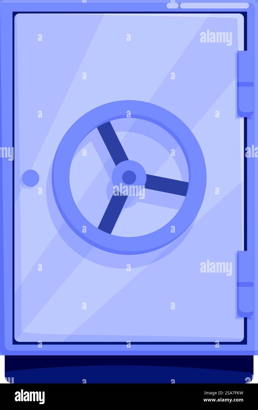 Closed bank vault protecting savings with its combination lock ...