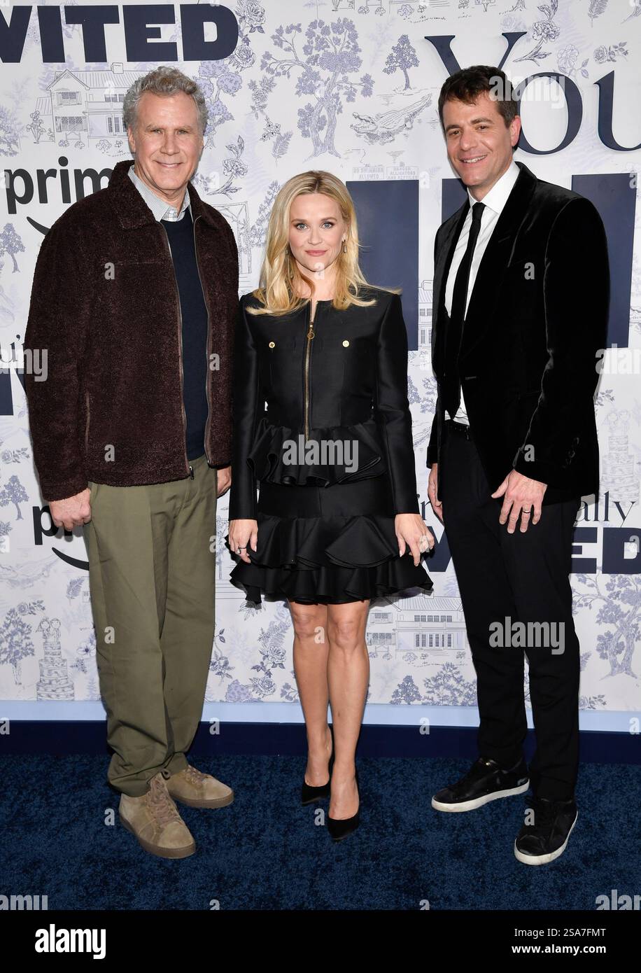 Actor-producers Will Ferrell and Reese Witherspoon pose with director ...