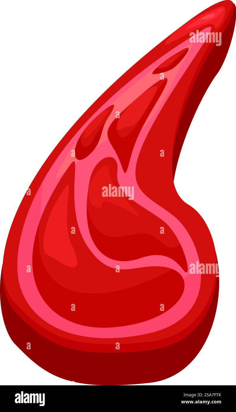 Cartoon image of a fresh piece of red meat hi-res stock photography and ...