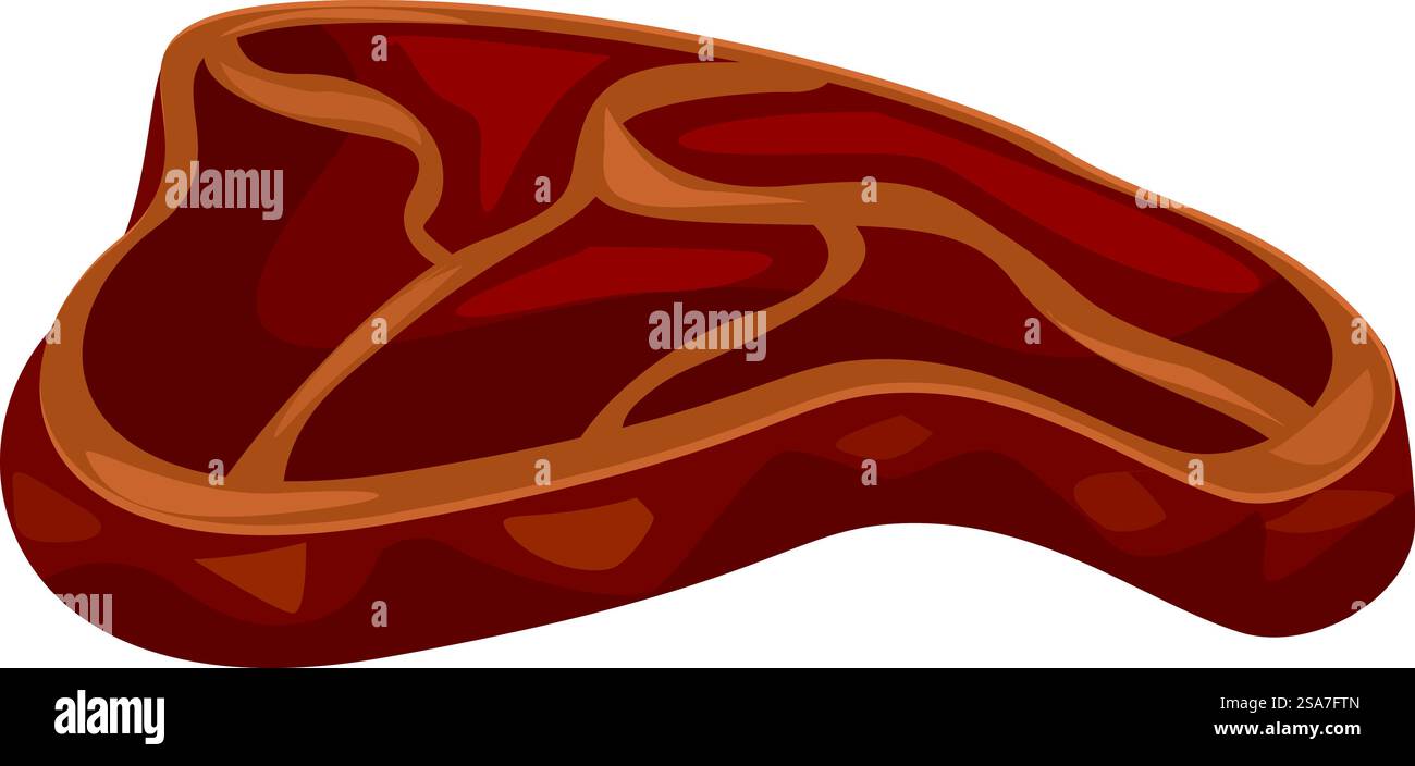 Big piece of red meat with bone for barbecue menu, isolated on white ...