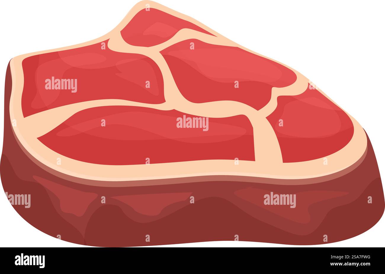 Raw red beef meat steak lying down isolated on white background Stock ...