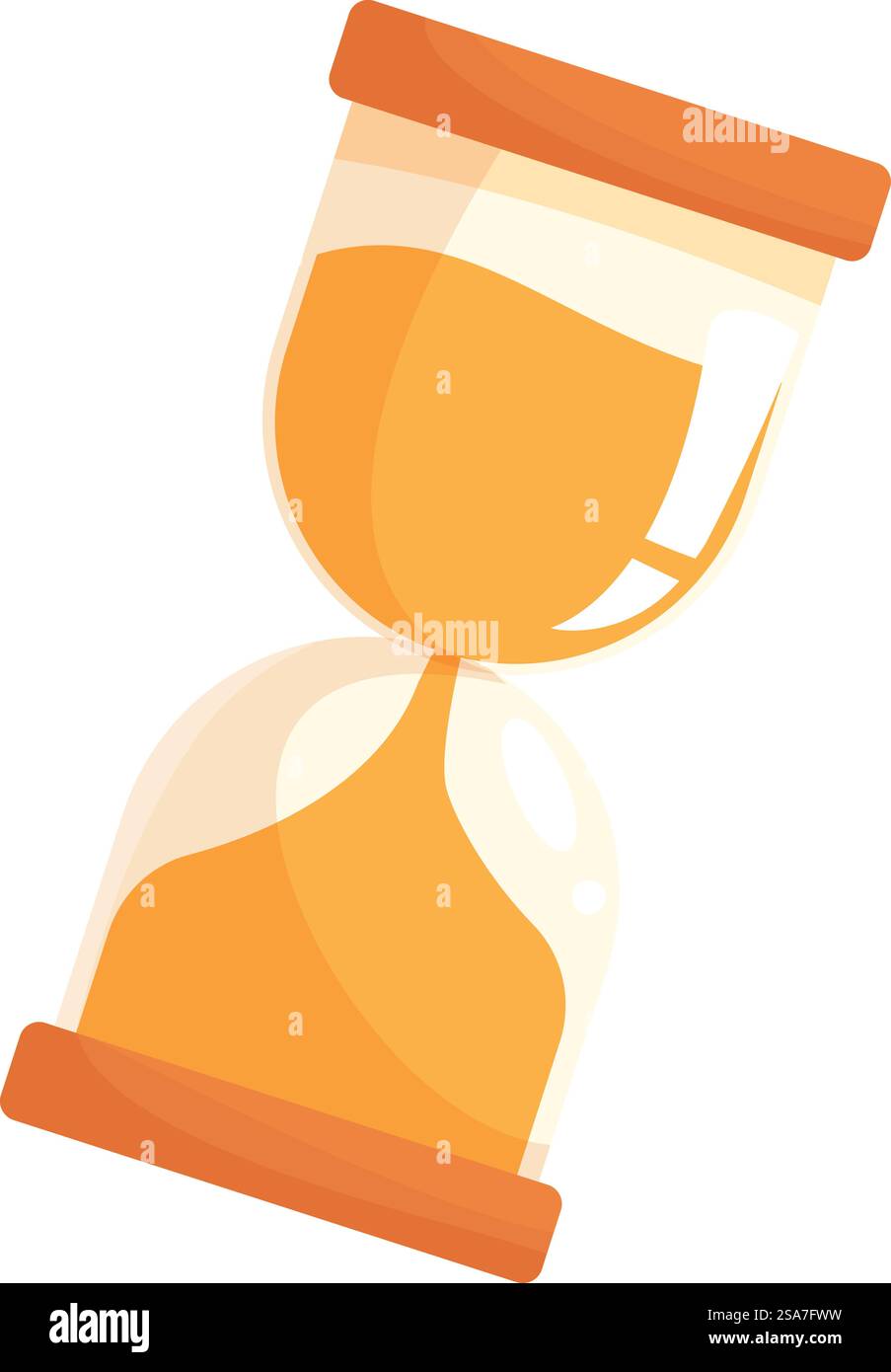 Hourglass with falling sand, symbolizing the passage of time. Classic ...