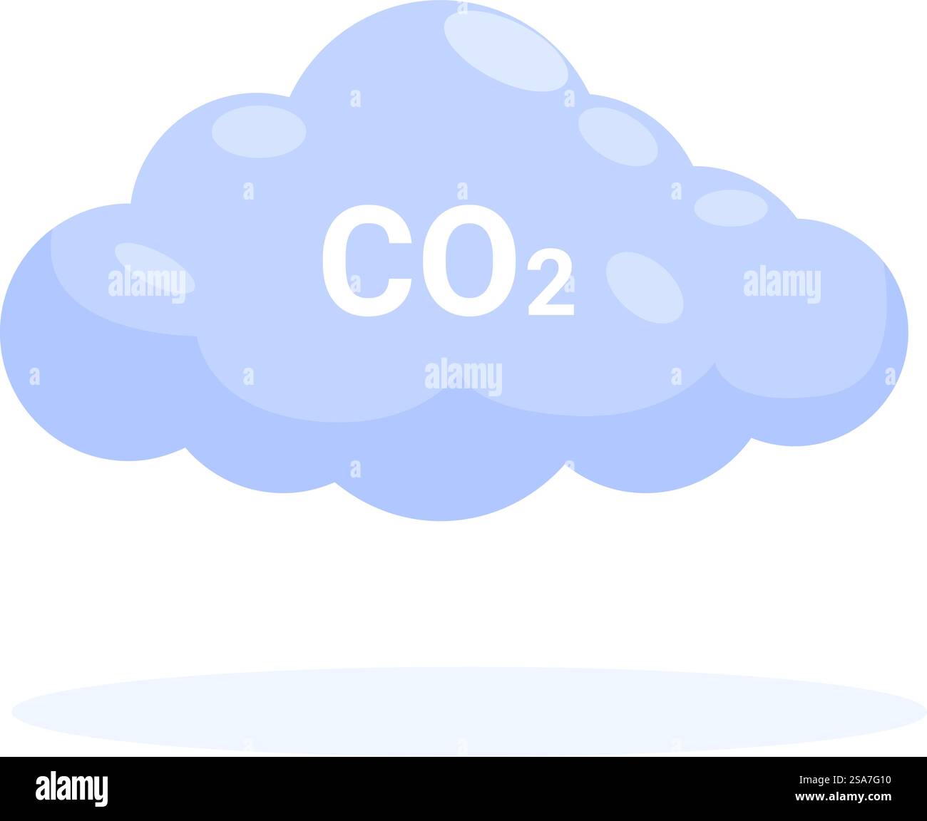 Cartoon cloud is representing co2 emissions contributing to global ...