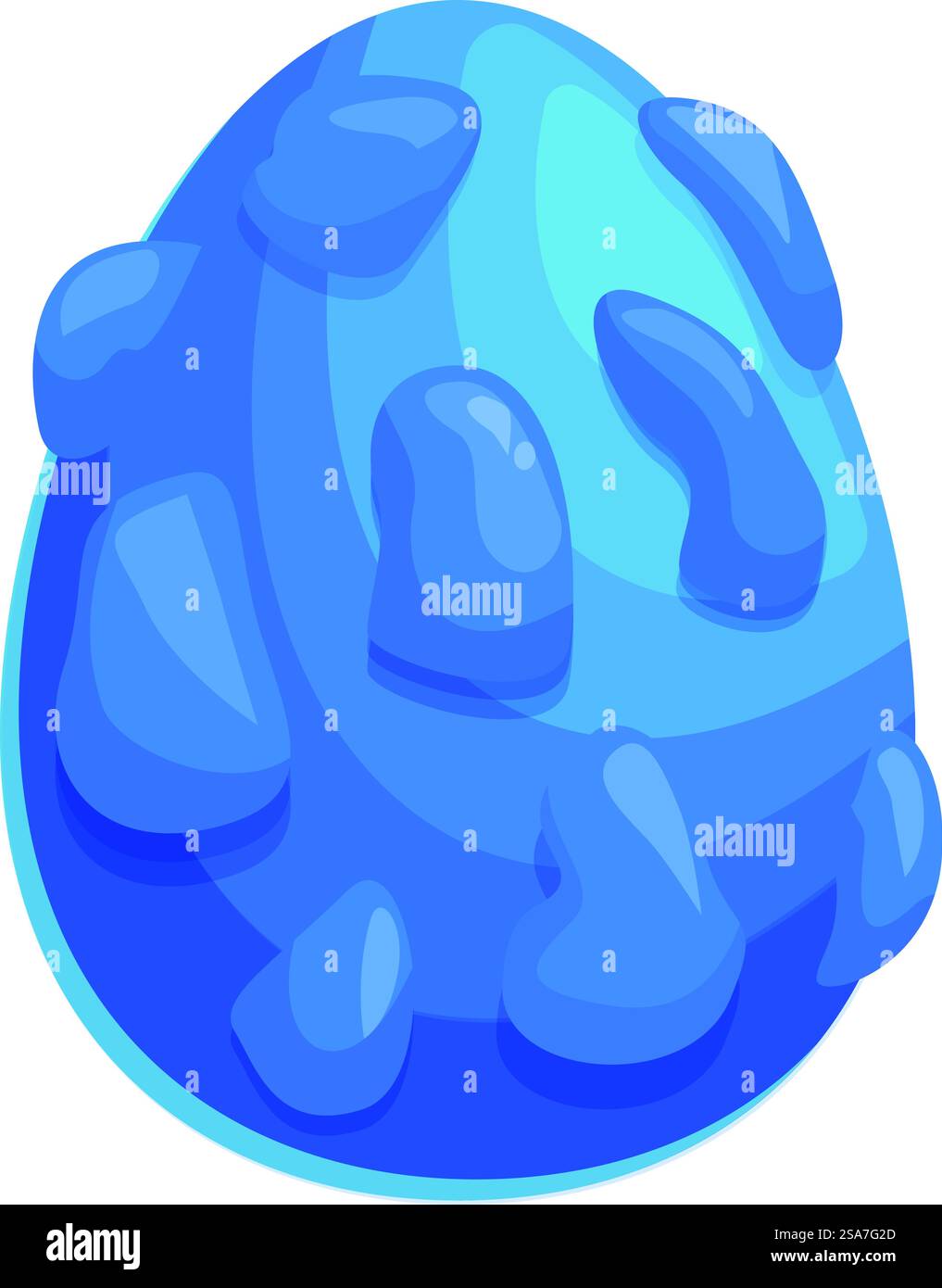 Blue fantasy egg waiting for hatching, with a shiny surface and bumps ...