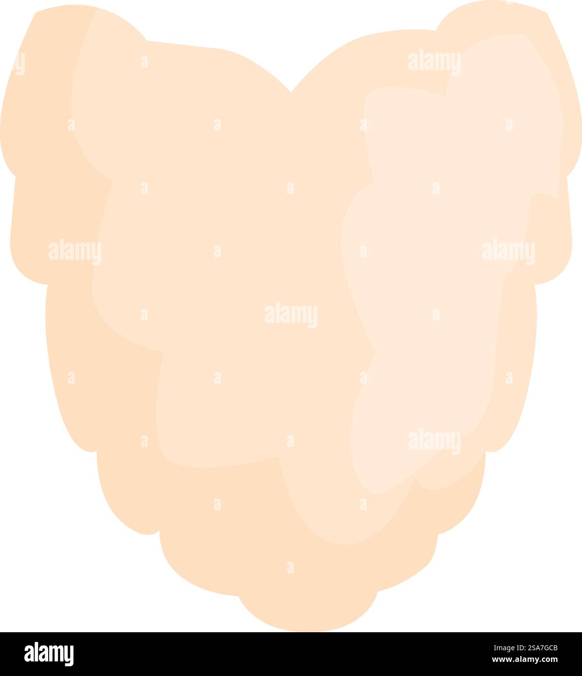 Fluffy cloud is forming a heart shape with pastel colors, perfect for ...