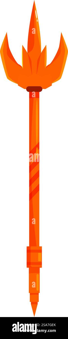 Golden trident standing up with three sharp blades, weapon of shiva ...