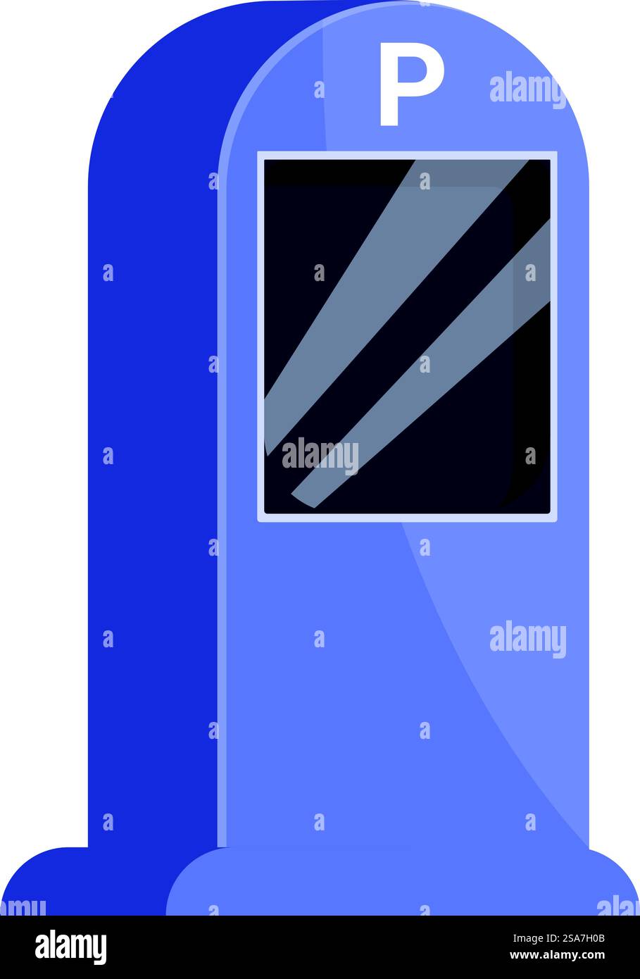 Blue parking meter machine accepting contactless payment using nfc ...