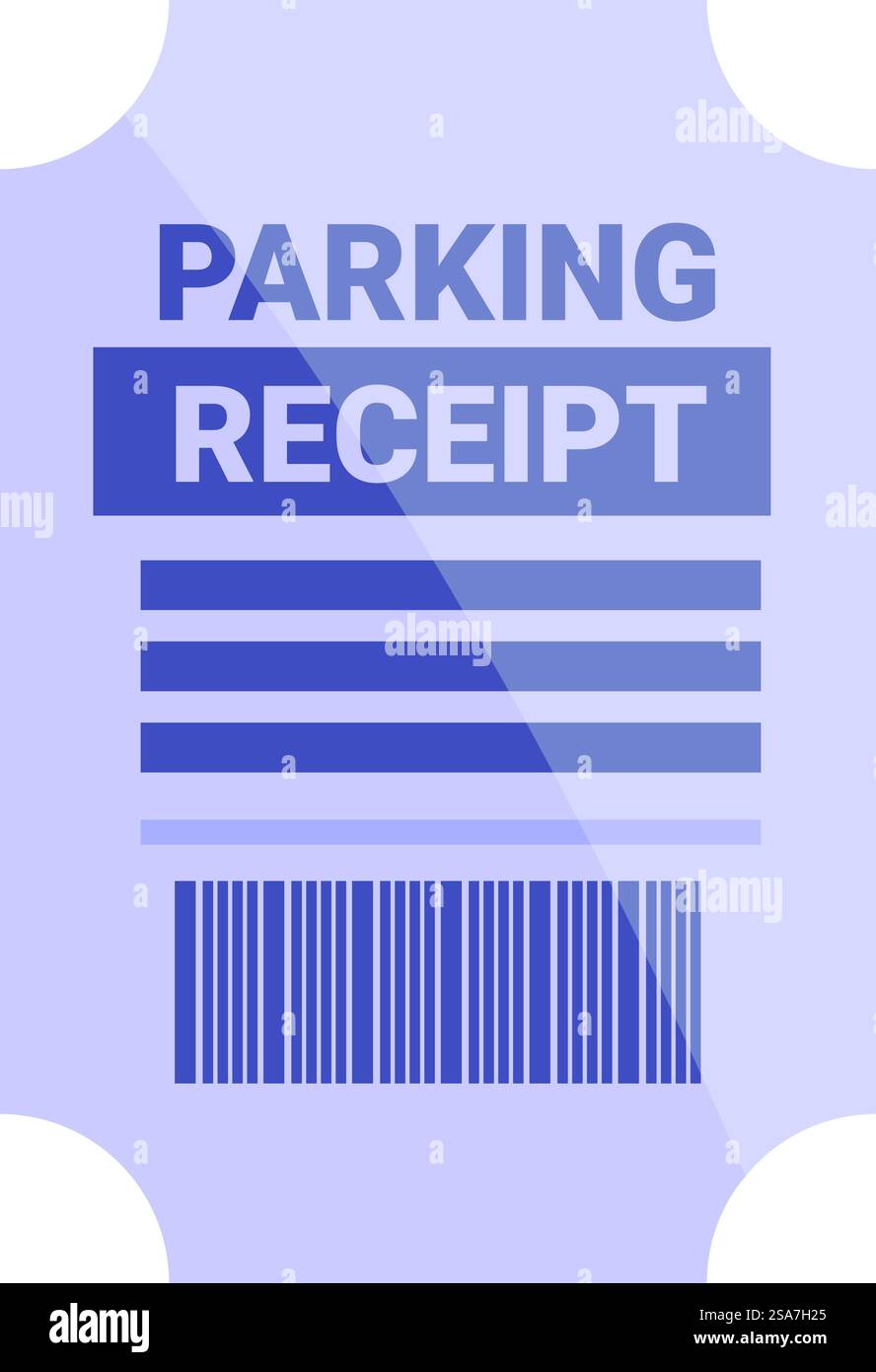 Parking receipt showing proof of payment for car parking space. Parking ...