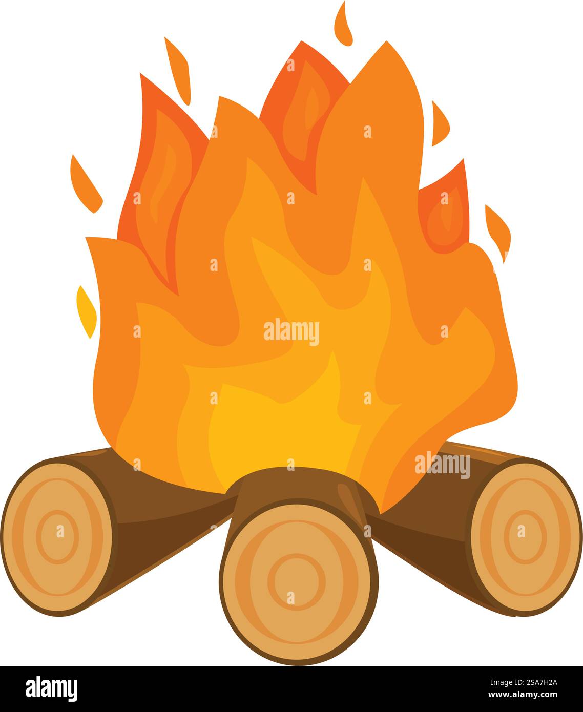 Cartoon bonfire burning with high flames hi-res stock photography and ...