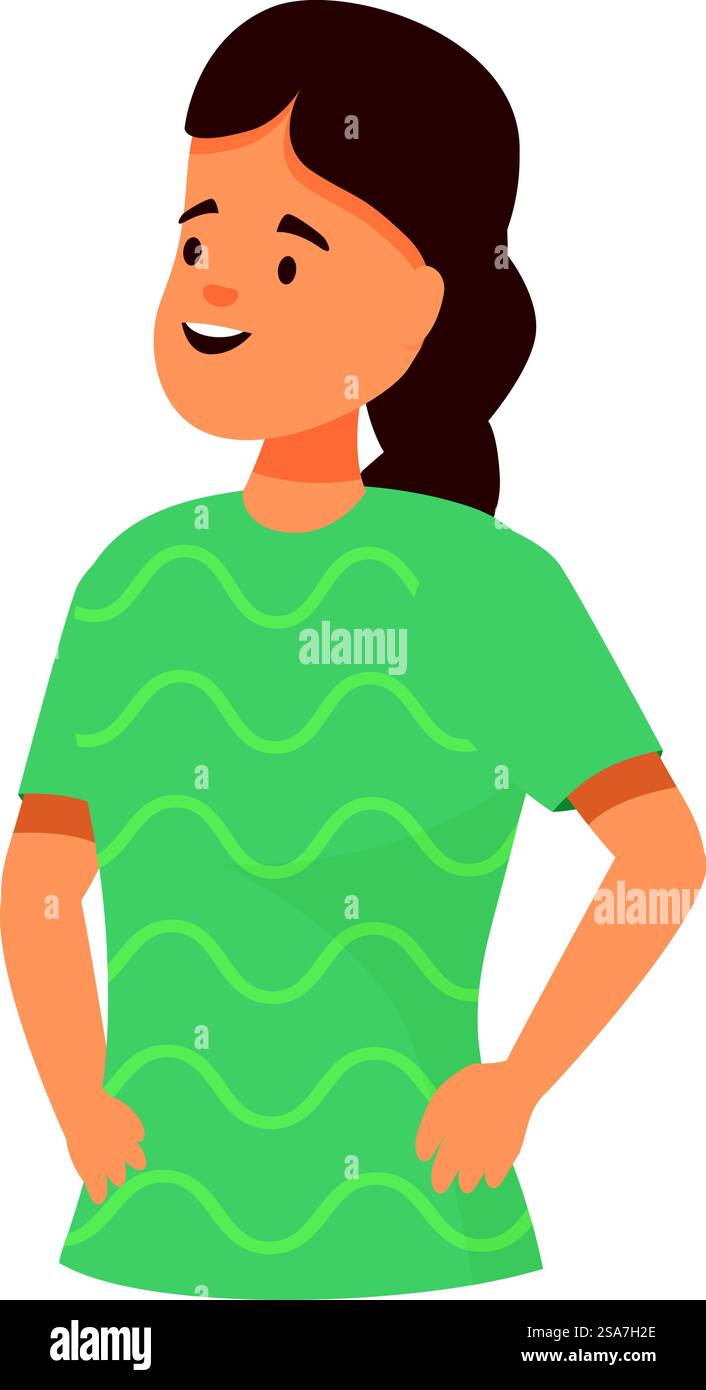 Content young woman hair Stock Vector Images - Alamy