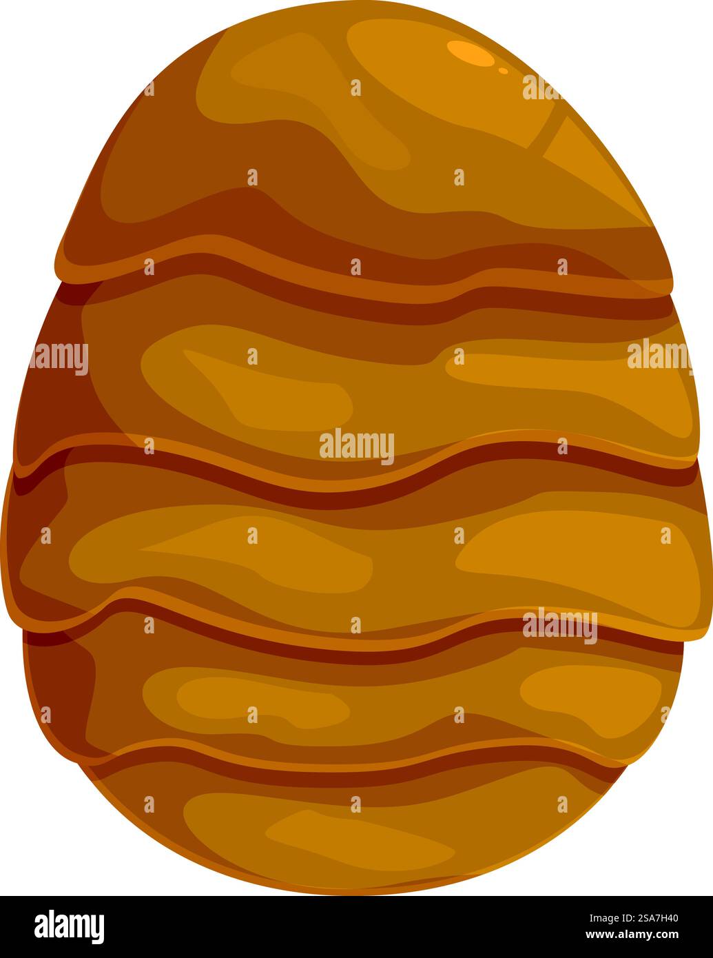 Illustration featuring a golden egg with a wavy pattern, bringing to ...