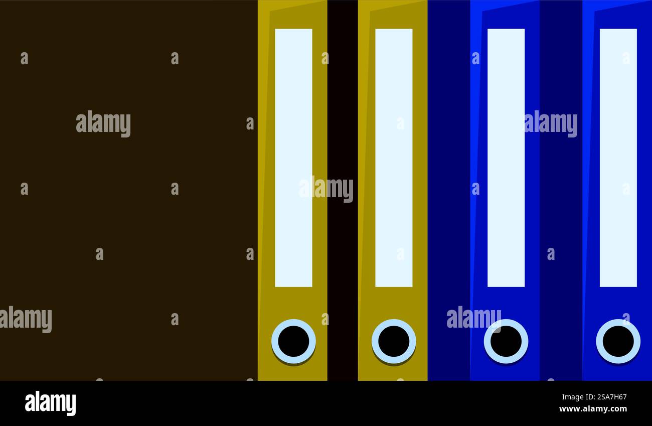 Office shelf organizing files and folders with important documents Stock Vector Image & Art - Alamy