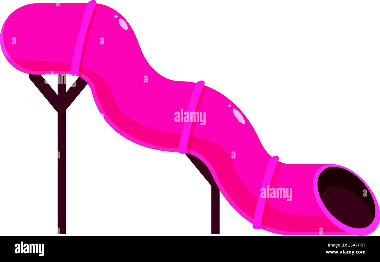 Wavy slide extending upward before twisting downward, providing a fun ...