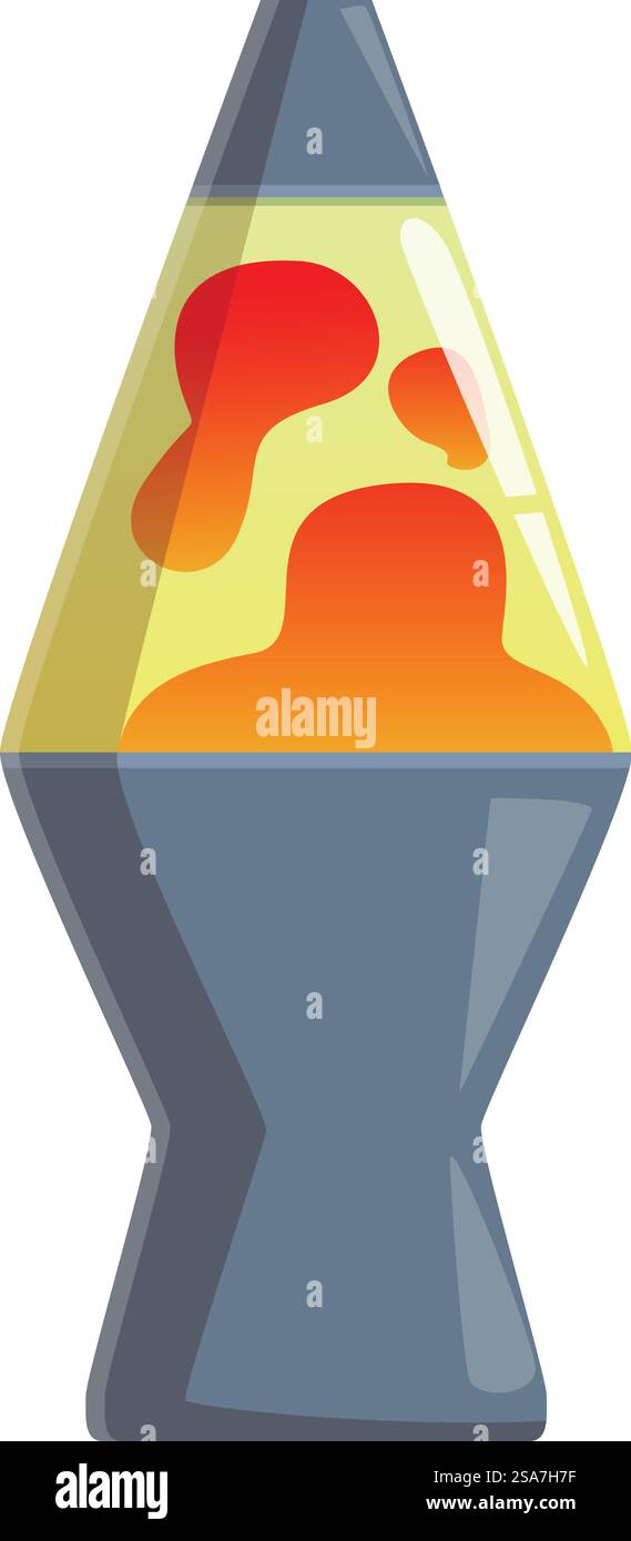 This retro lava lamp is glowing with red and yellow wax, bringing a ...