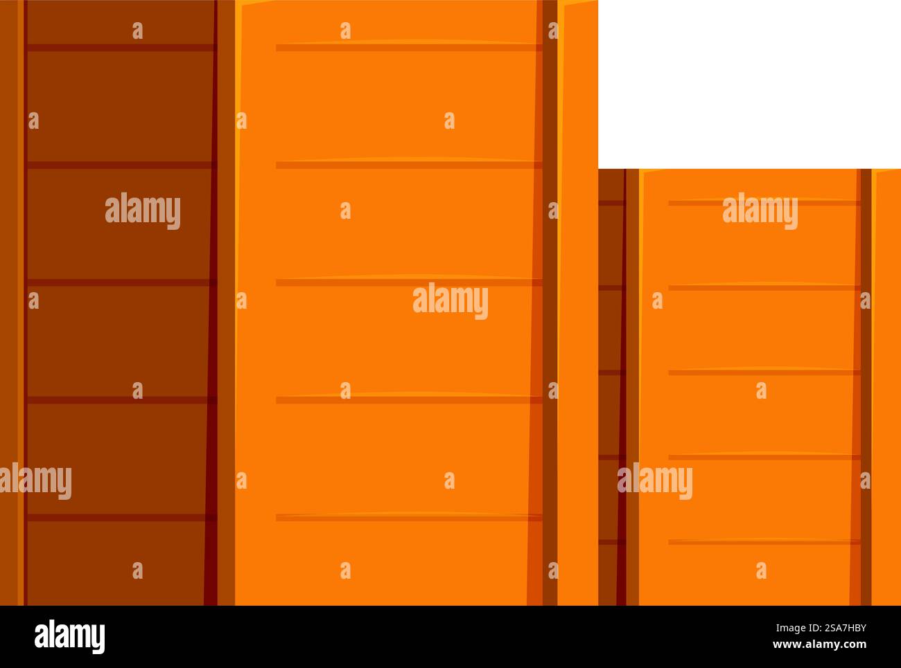 Illustration of wooden planks forming a stable and resistant structure ...