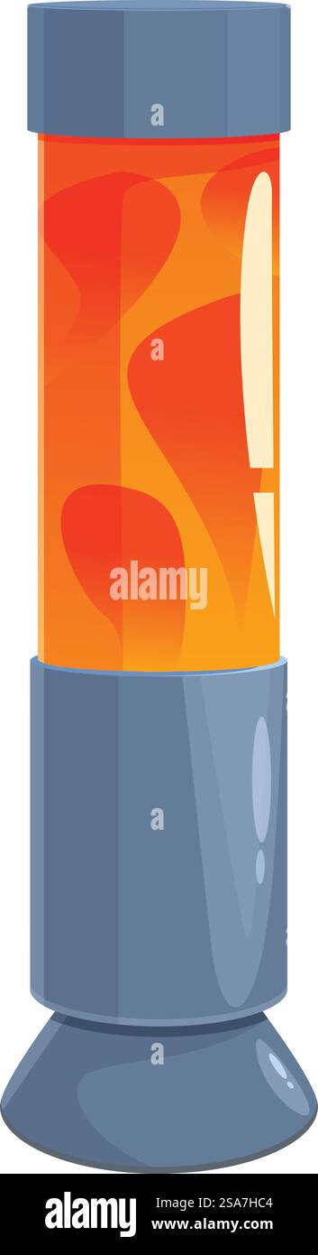 Orange lava lamp illuminating a dark room with a warm light. Orange lava lamp glowing in the ...