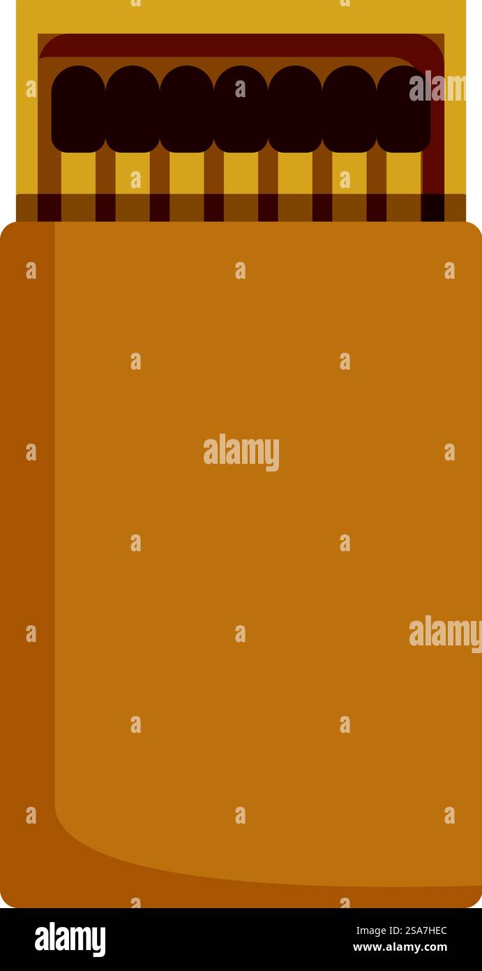 Classic matchbox with a brown striking surface, ready to ignite Stock ...