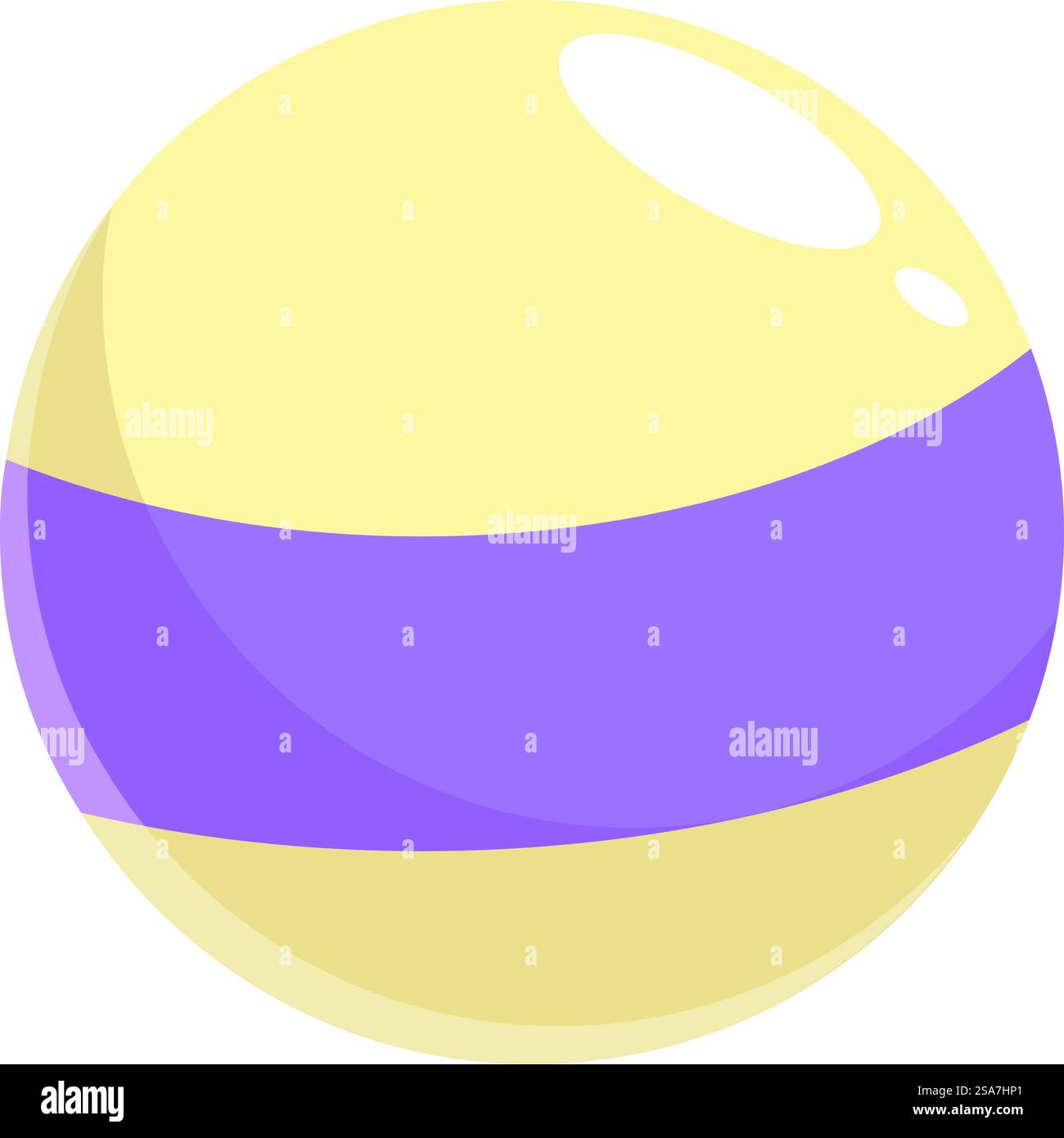 Simple awareness campaign symbol with yellow sphere and purple ribbon ...