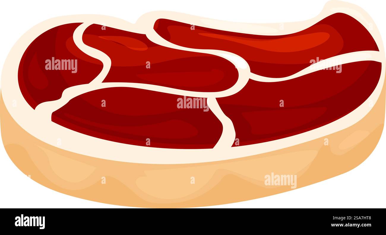 Juicy piece of meat with fat layers suitable for grilling or frying ...