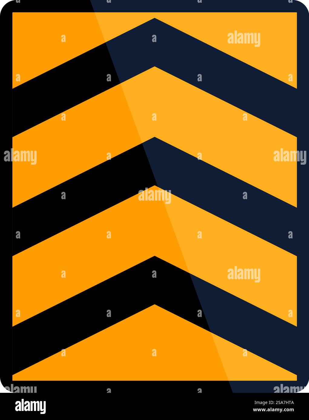 Road sign indicating a narrowing of the road ahead, warning drivers to ...