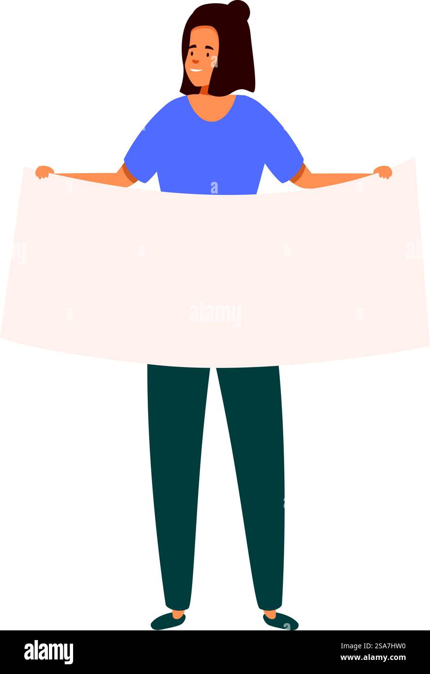 Woman making a point Stock Vector Images - Alamy