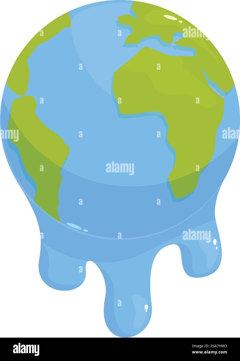 Earth globe melting representing global warming and climate change ...